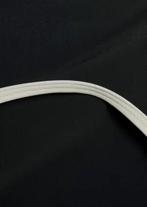 SOLAQUA Piped-trim Swimsuit