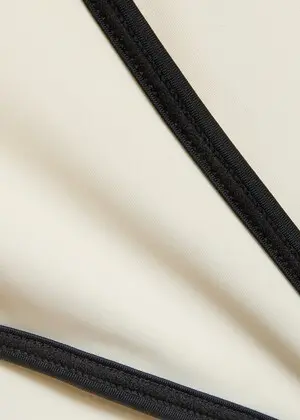 SOLAQUA Piped-trim Swimsuit