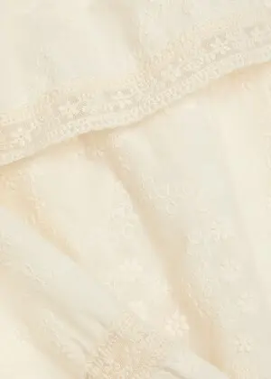 SOLAQUA Iris Embroidered Cotton Top