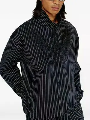 DIESEL® Pinstripe Phoenix Embroidered Jacket