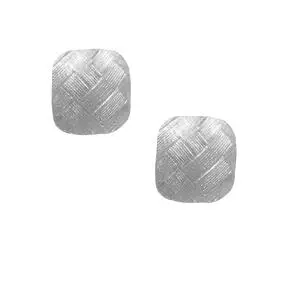 MAISON DE GALA Textured Woven Square Stud Earrings