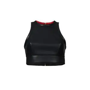 LIKA Eco-leather Cropped Top