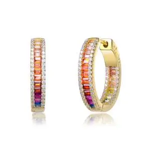 GENEVIVE Rachel Glauber Hoop Earrings - Gold