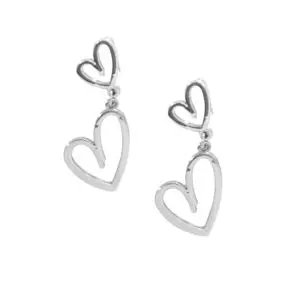 MAISON DE GALA Linked Heart Drop Earrings