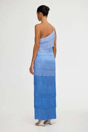 Significant Other One-shoulder Maxi Dress With Fringing