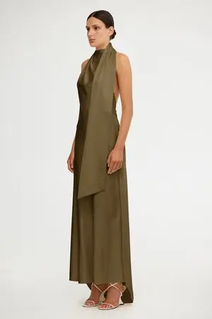 Significant Other Adriana Halter Gown - Olive