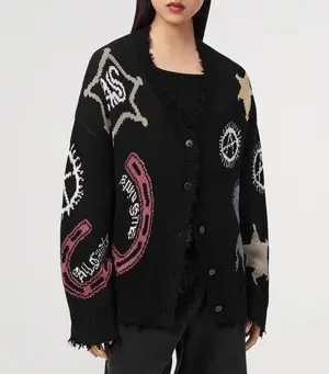 ALLSAINTS Cotton Jacquard Hester Cardigan