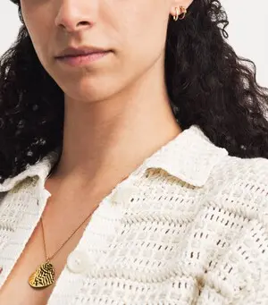 JENNIFER MEYER Hammered Heart Pendant Necklace