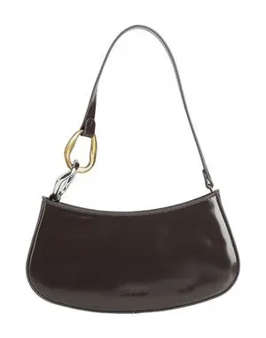 Staud Glossed-leather Baguette Bag