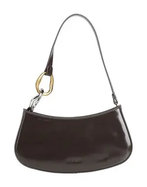 Staud Glossed-leather Baguette Bag
