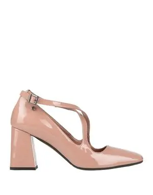 POLLINI Leather Pumps With Buckle Fastening