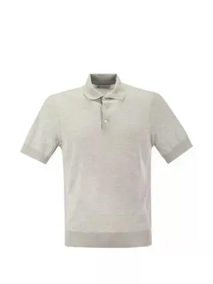 Brunello Cucinelli Button Short-sleeved Polo Shirt - Grey