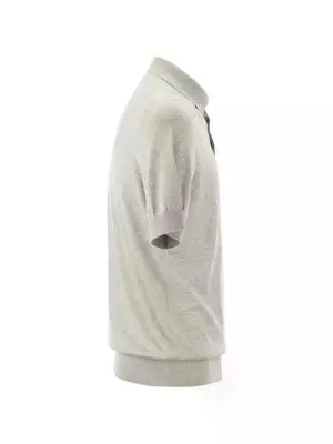 Brunello Cucinelli Button Short-sleeved Polo Shirt - Grey