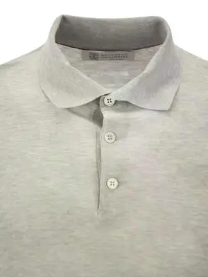 Brunello Cucinelli Button Short-sleeved Polo Shirt - Grey