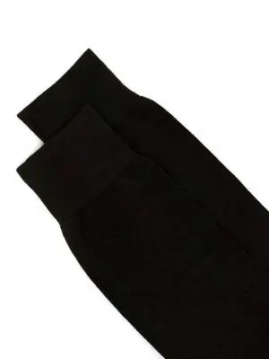 Zegna Ribbed Ankle Socks - Brown