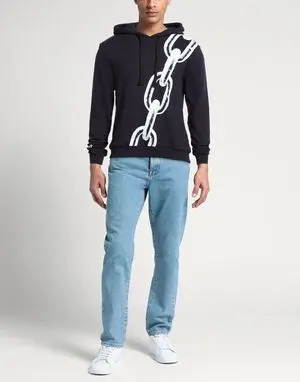 BIKKEMBERGS Cotton Hoodie With Graphic Print - Blue