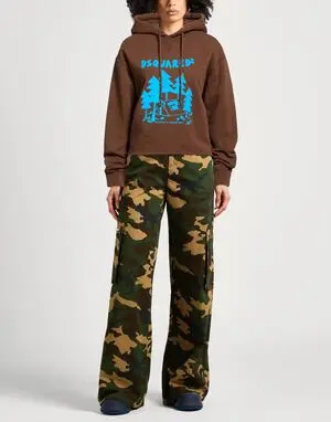 Dsquared2 Cotton Fleece Appliquéd Sweatshirt - Brown