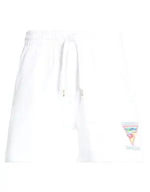 Casablanca Organic Cotton Tennis Club Shorts - White