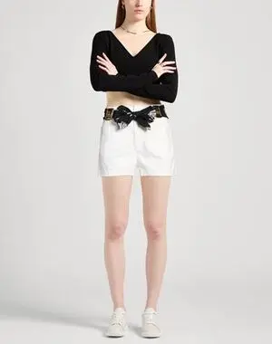 LANVIN Denim High Waisted Shorts With Appliqués