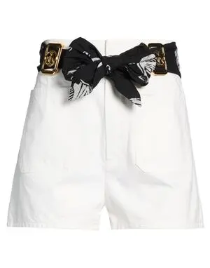 LANVIN Denim High Waisted Shorts With Appliqués