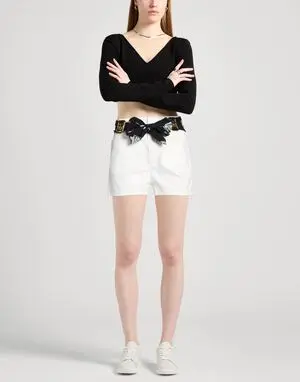 LANVIN Denim High Waisted Shorts With Appliqués
