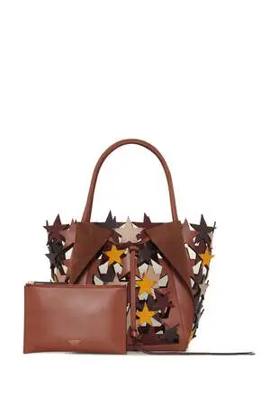 Gabriela Hearst Marija Patchwork Stars Leather Tote Bag