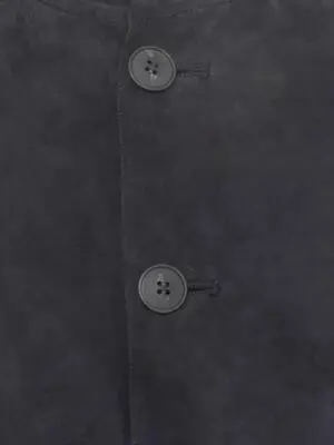 THE JACK LEATHERS Button-up Suede Bomber Jacket