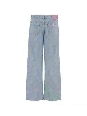 Just Cavalli Acid-wash Wide-leg Jeans