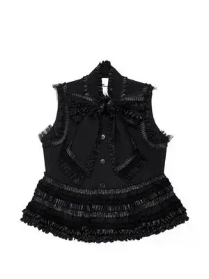 Noir Kei Ninomiya Ruffled Bow-detail Blouse