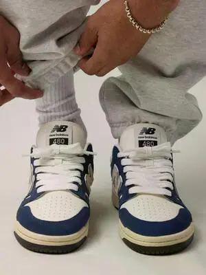 NEW BALANCE 480 Leather And Suede Trainers