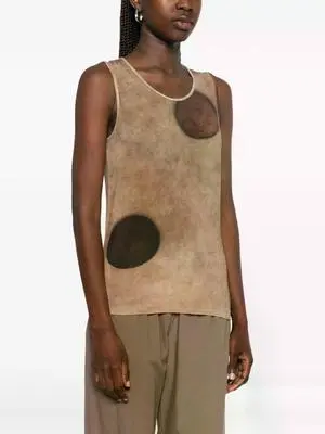 UMA WANG Ti Polka-dot Sleeveless Top