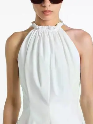 Balmain Flared Cotton Poplin Dress