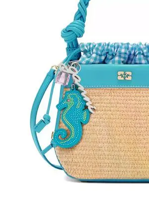 GANNI Seahorse Charm Keyring - Blue