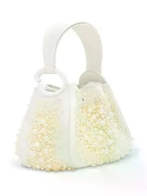 Oscar De La Renta Leather Mini Bag With Faux-pearl Embellishment