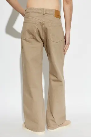 AMI Paris Wide-leg Jeans - Brown