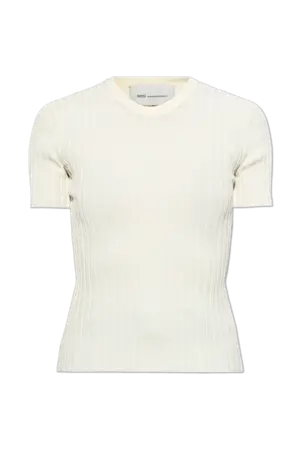 AMI Paris Pleated Top - Cream