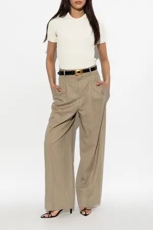 AMI Paris Pleated Top - Cream