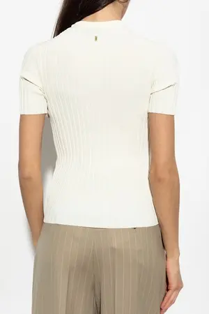 AMI Paris Pleated Top - Cream