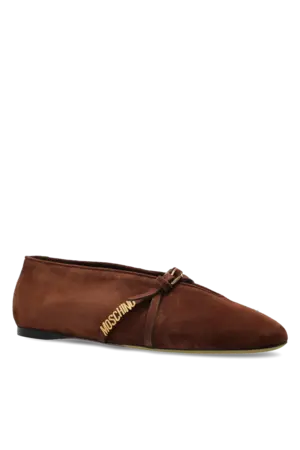 Moschino Suede Ballet Flats - Brown