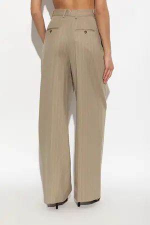 AMI Paris Wool Wide-leg Trousers