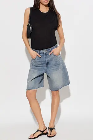 AMI Paris Top With Embroidered Logo - Black