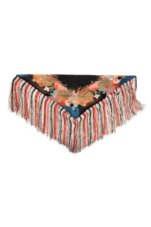 Etro Triangular Scarf With Fringes - Multicolour