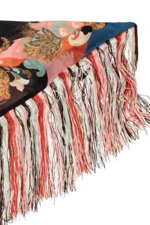 Etro Triangular Scarf With Fringes - Multicolour