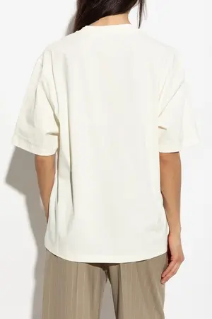 AMI Paris T-shirt With Logo - Cream