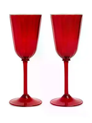 La DoubleJ Rainbow Wine Glasses - Red