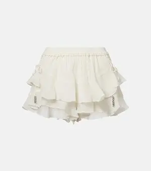Isabel Marant Étoile Geisa Tiered Silk Miniskirt - White