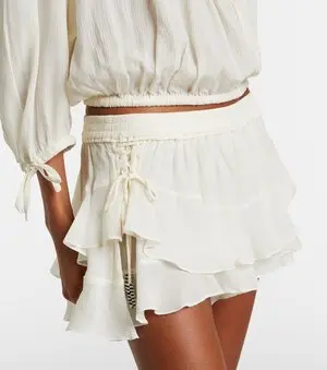 Isabel Marant Étoile Geisa Tiered Silk Miniskirt