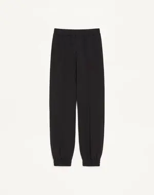 Valentino Garavani Cotton Jogging Trousers With Vgold - Black