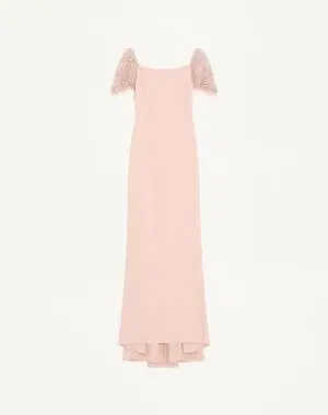 Valentino Garavani Embroidered Couture Cady Long Dress - Pink