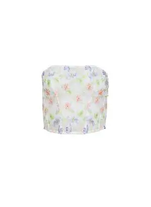 FLEUR DU MAL Elara Embroidery Corset Top - Ivory